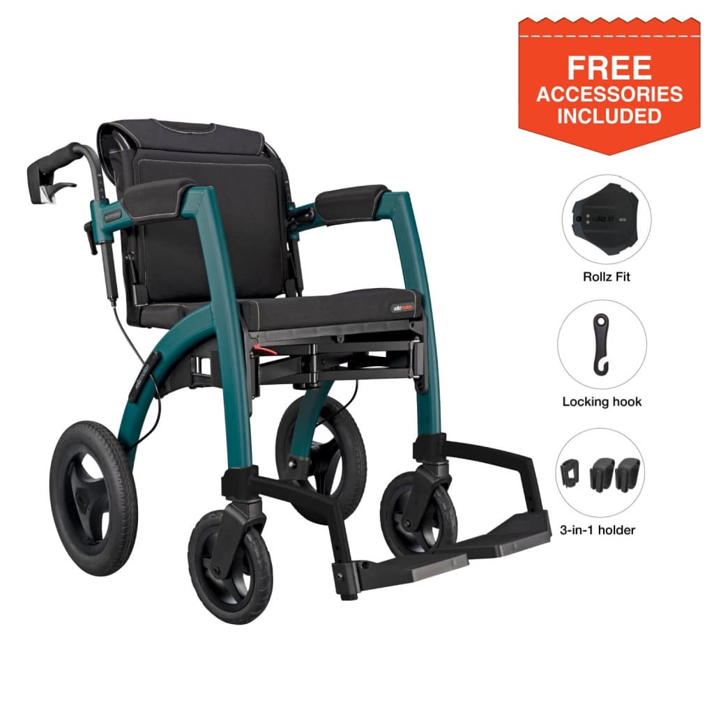 Rollz Motion Performance Rollator with Pneumatic Tyres - Rollz